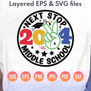 5th Grade Graduation Svg Next Stop Middle School Png Last Day of ...