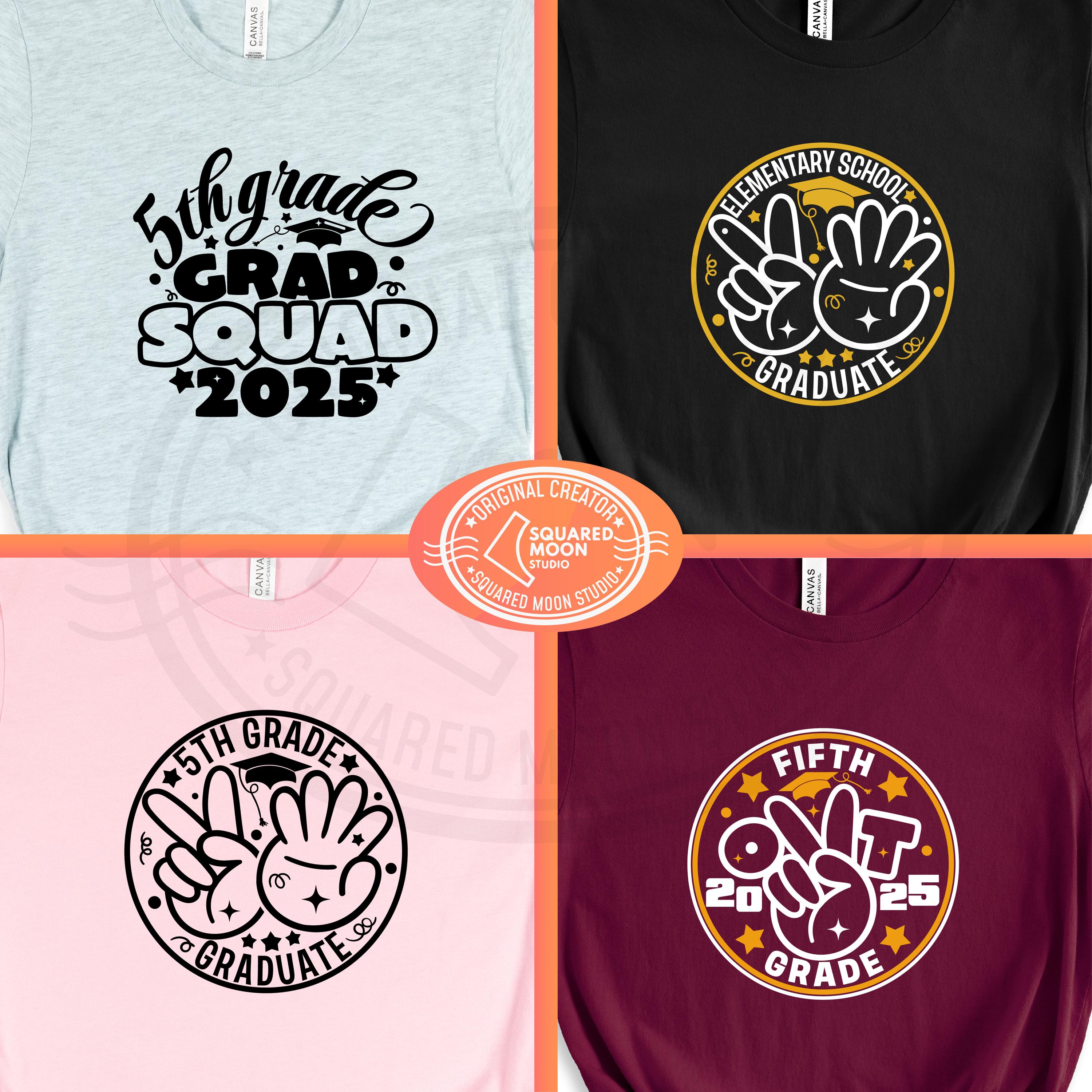 The Ultimate 5th Grade Graduation Svg Bundle, 2025 Grad Boys & Girls ...