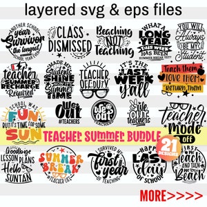 Teacher Svg Bundle, Teacher Gifts for Men & Women, Pre K Kindergarten ...