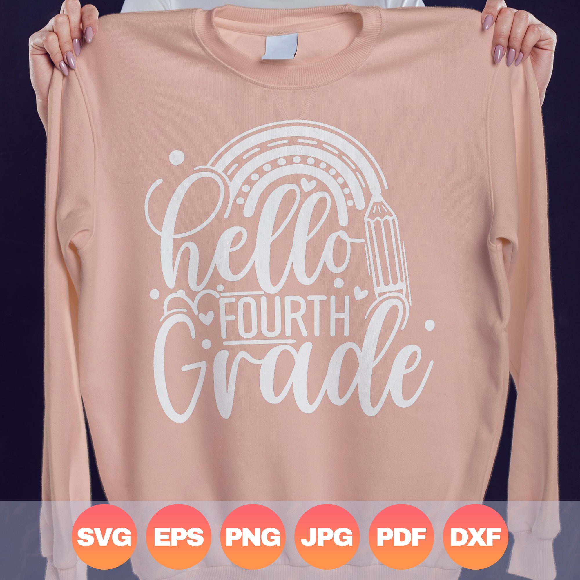 Fourth Grade Teacher Svg Back to School Svg Bundle 4th Grade | Etsy