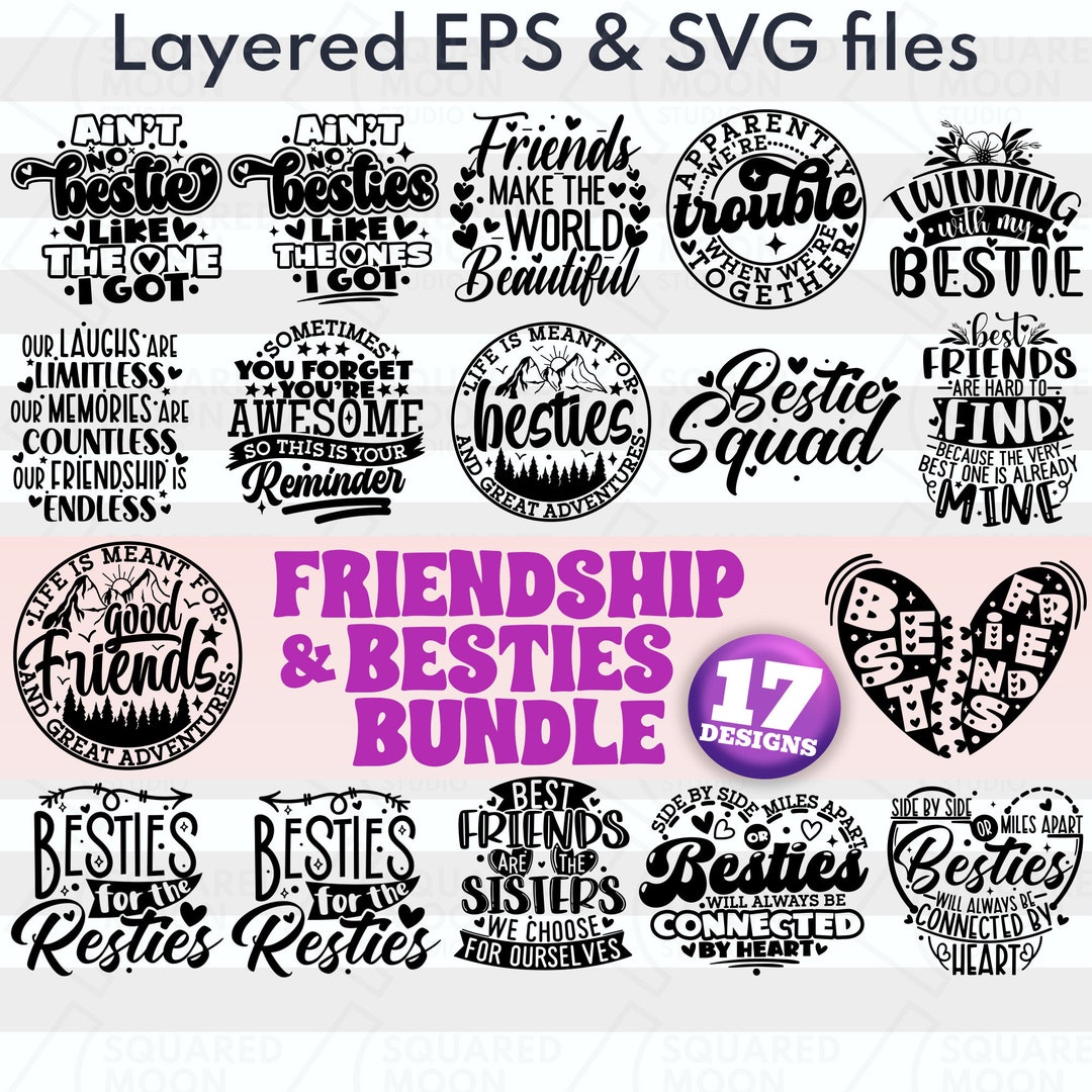 Friendship Svg Bundle| Best Friends Svg Girls| Bff Gift for Women ...