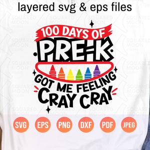 100 Days of Pre-k Svg Png| Funny Teacher and Students Gift| 100th Day ...