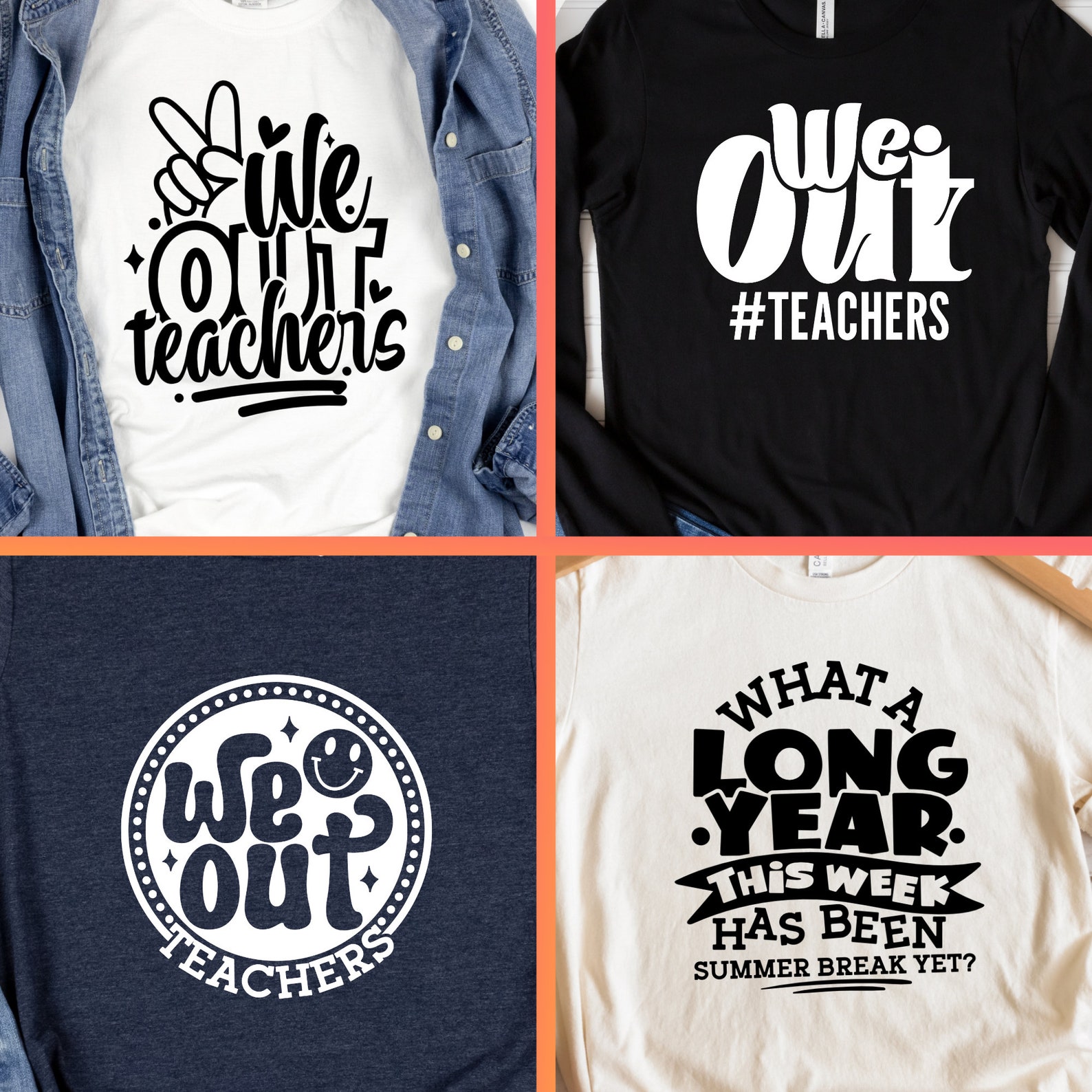 Teacher Svg Bundle Teacher Summer Svg End of the Year Png End of School ...