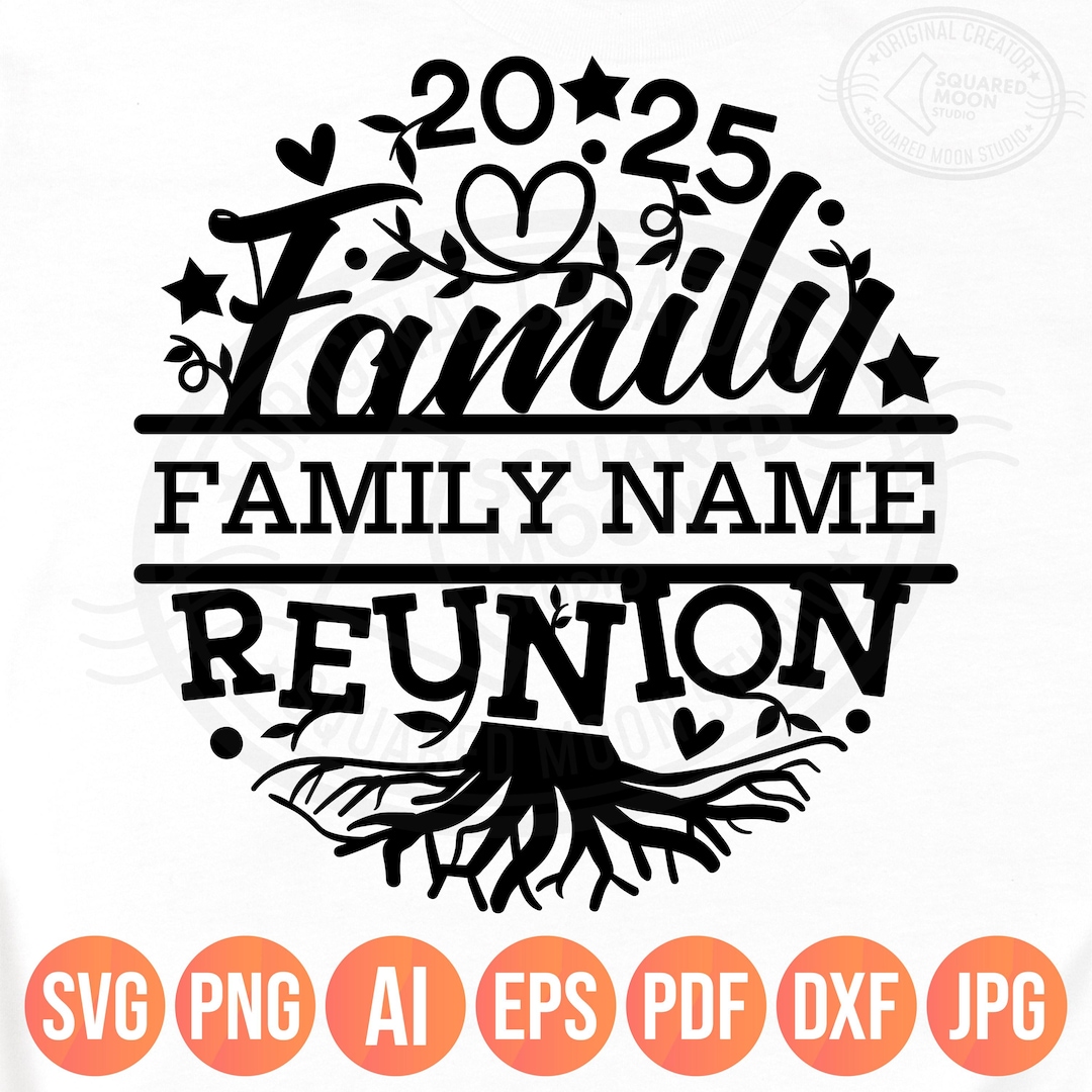 Family Reunion Svg Png 2025, DIY Personalized Family Name Template ...