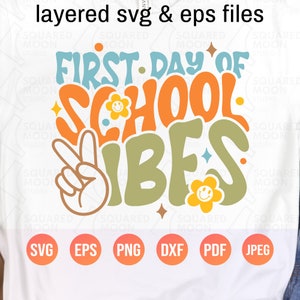 Back to School Svg Png First Day of School Vibes Svg 1st Day - Etsy
