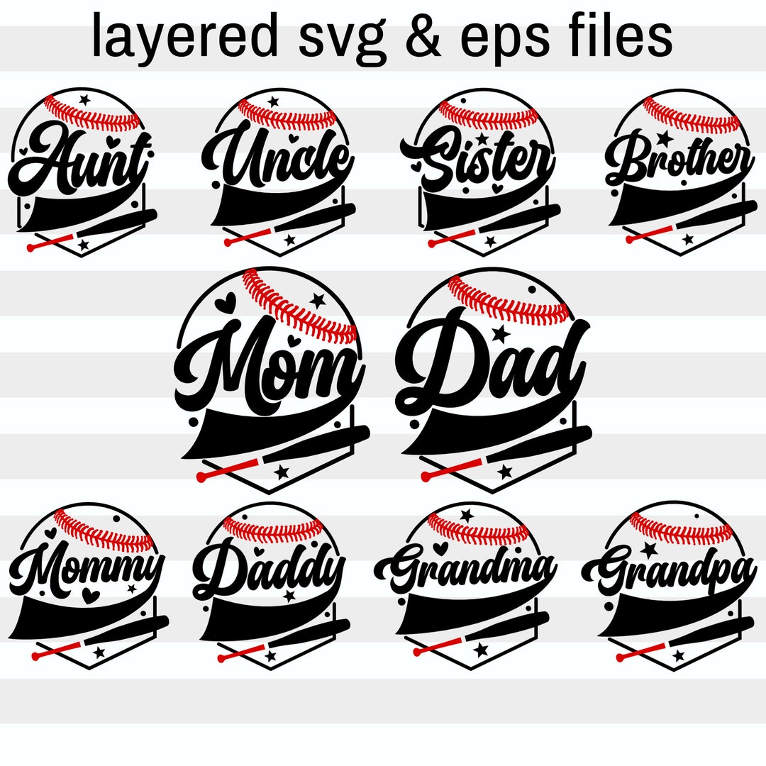 Baseball Family Svg Bundle| Baseball Mom & Dad| Baseball Season ...