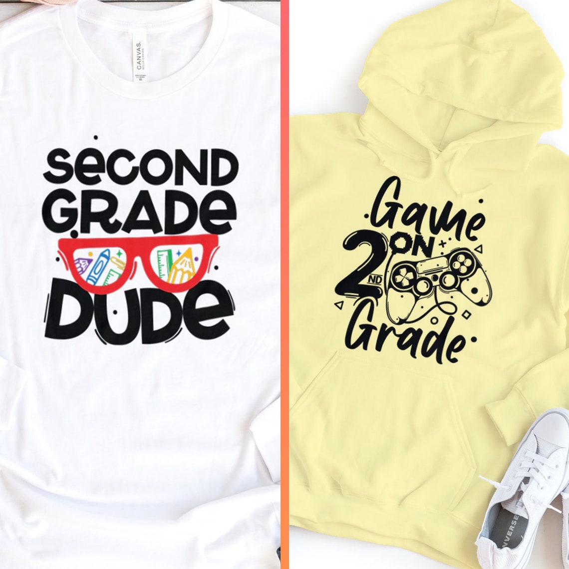 2nd Grade Svg Boys Back to School Svg Bundle First Day of | Etsy