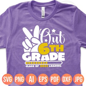 6th Grade Graduation Svg Png, Class of 2031 Loading, 2025 Sixth Grade ...