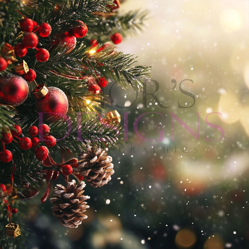 4 Christmas Background Digital Images - Etsy