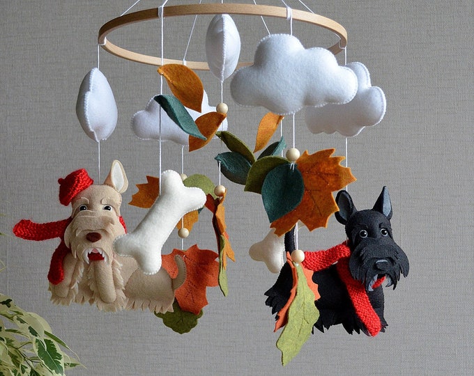 Dogs Baby Mobile. Dogs Mobile From Felt. Scotch Terrier - Etsy
