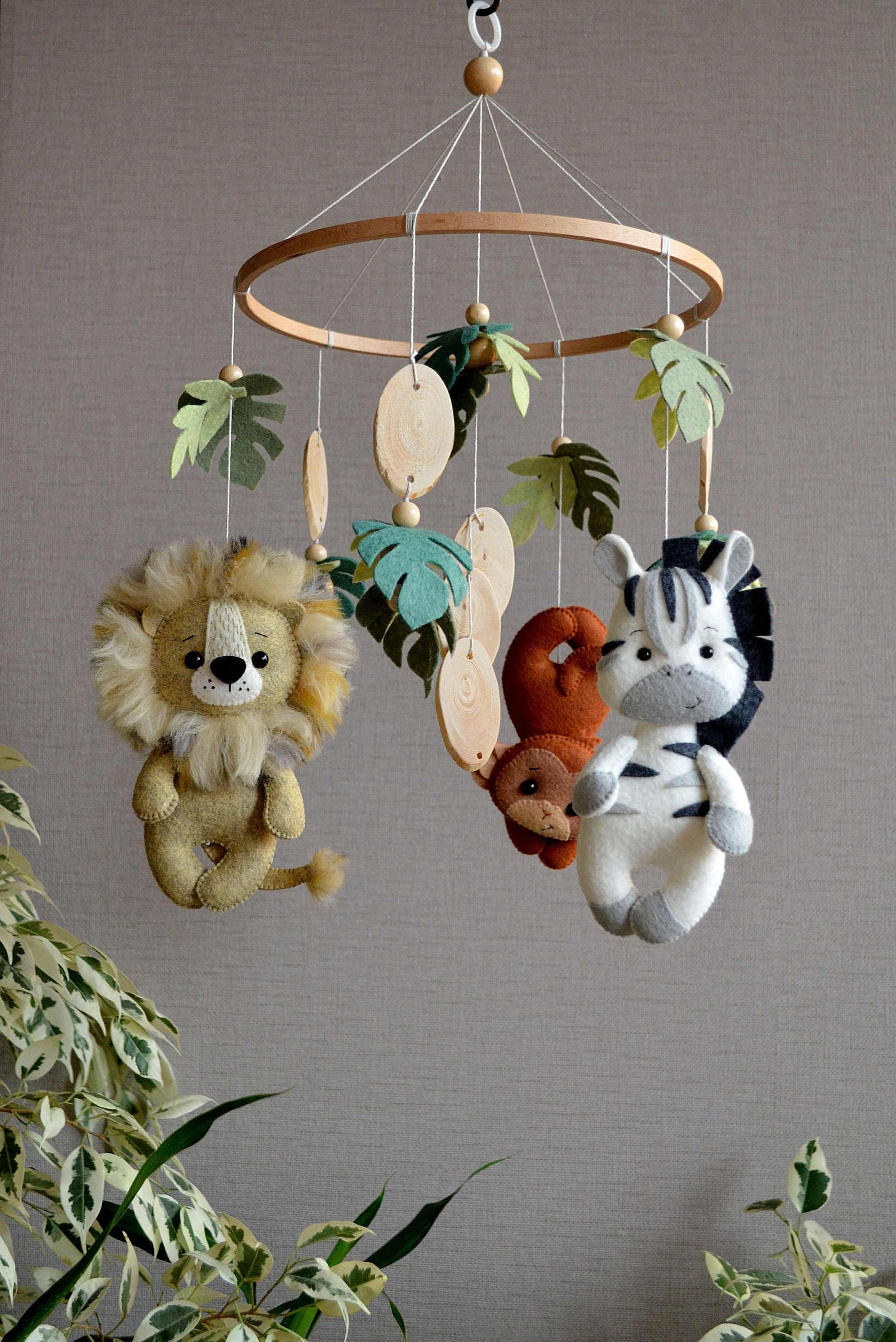 Safari Baby Mobile, Jungle Mobile, Safari Baby, Jungle Nursery, Nursery ...