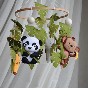 Safari Baby Mobile, Crib Mobile, Lion Baby Mobile, Giraffe Baby Mobile ...
