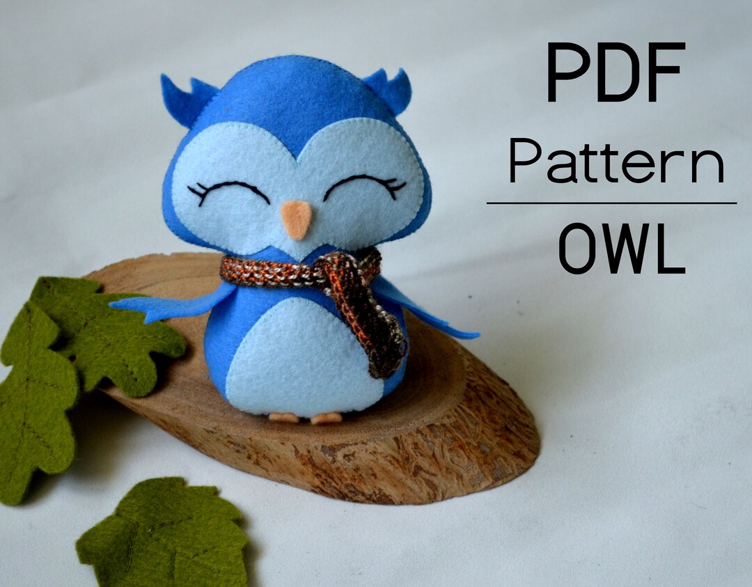 Felt Owl Pattern PDF / Owl Felt Ornament Embroidery Owl Pattern DIY Toy ...