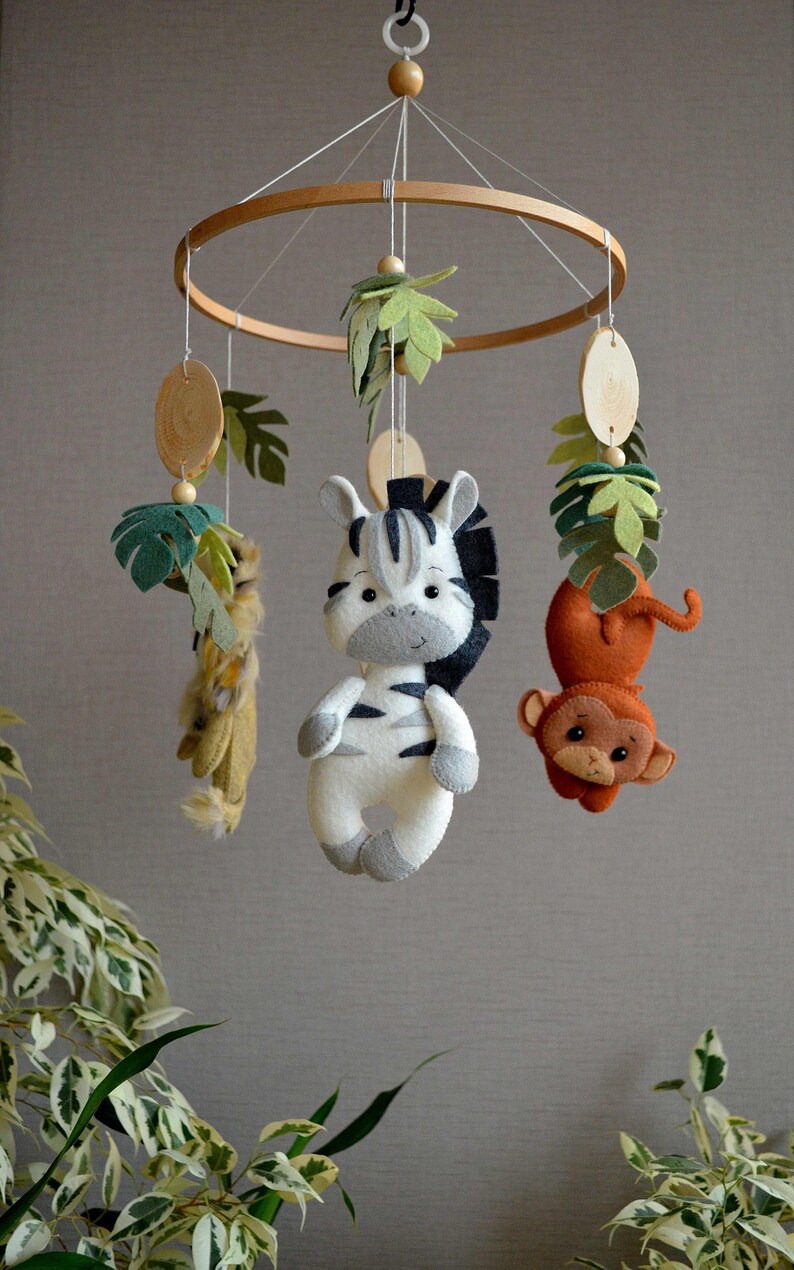 Safari Baby Mobile, Jungle Mobile, Safari Baby, Jungle Nursery, Nursery ...