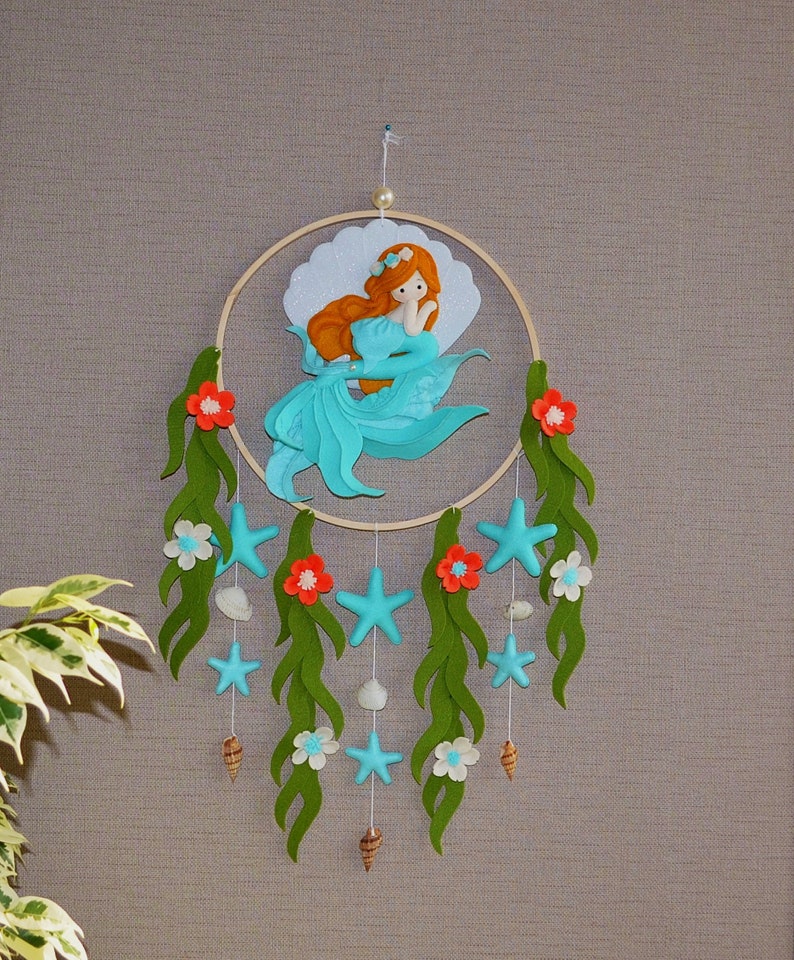 Mermaid Mobile Baby Girl Mobile Mermaid Ornament Crib - Etsy