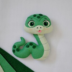 Snake Felt Pattern in PDF Format / Christmas Ornament Felt Pattern - Etsy