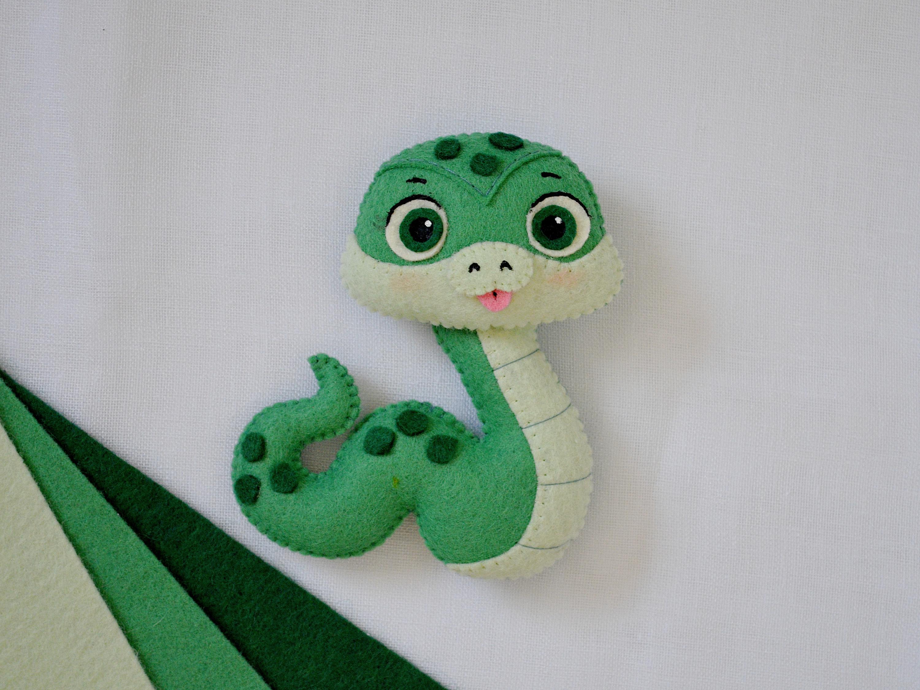 Snake Felt Pattern in PDF Format / Christmas Ornament Felt Pattern - Etsy