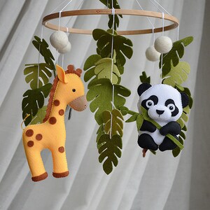 Safari Baby Mobile, Crib Mobile, Lion Baby Mobile, Giraffe Baby Mobile ...
