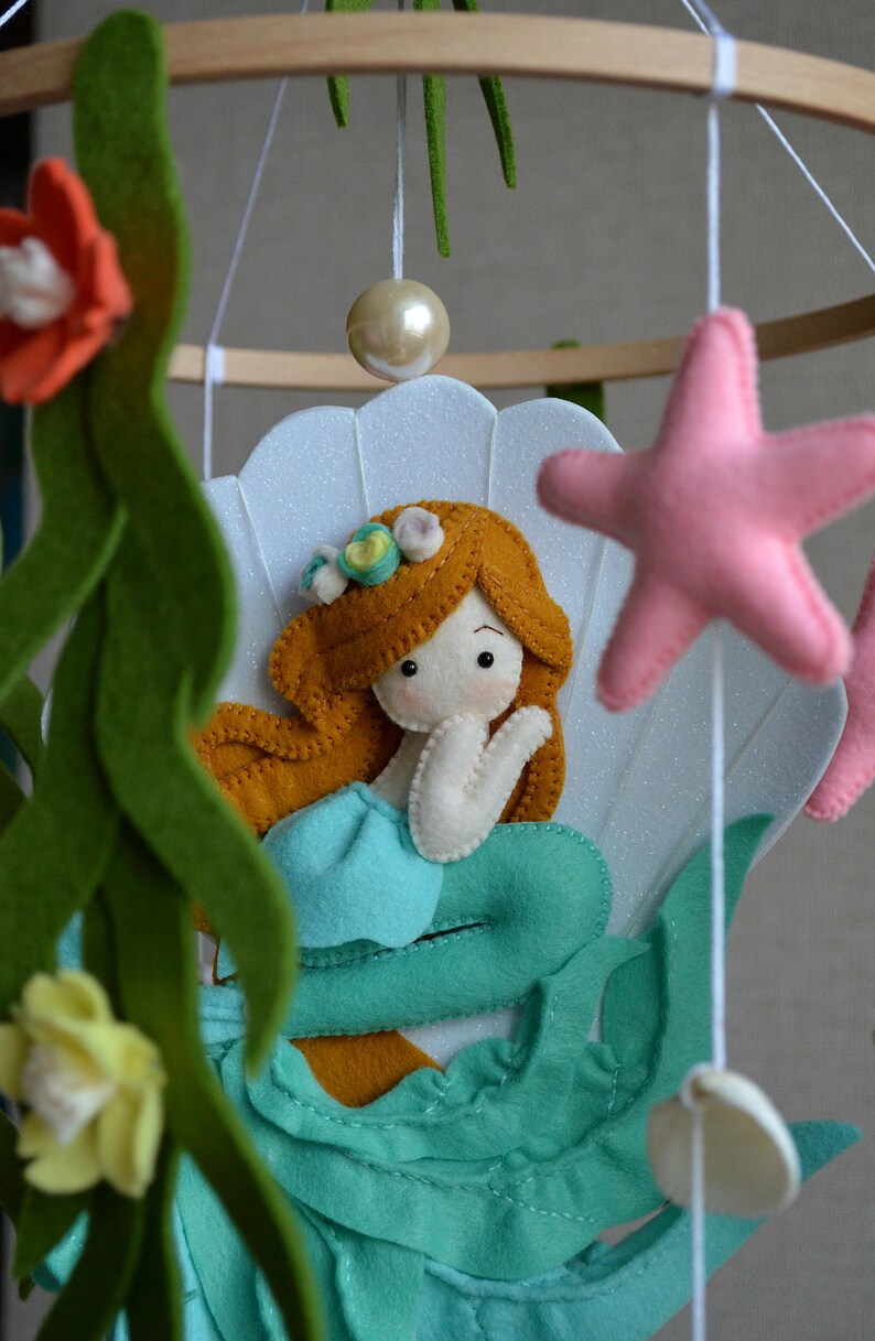 Baby Mobile Mermaid Nursery, Mermaid Baby Shower, Baby Girl Mobile ...