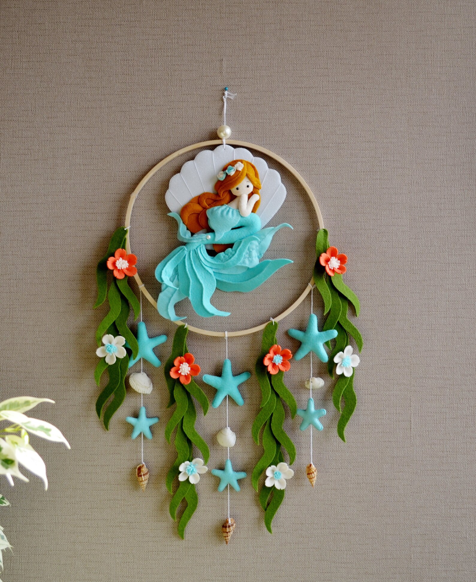 Mermaid Mobile, Baby Girl Mobile, Mermaid Ornament, Crib Mobile ...