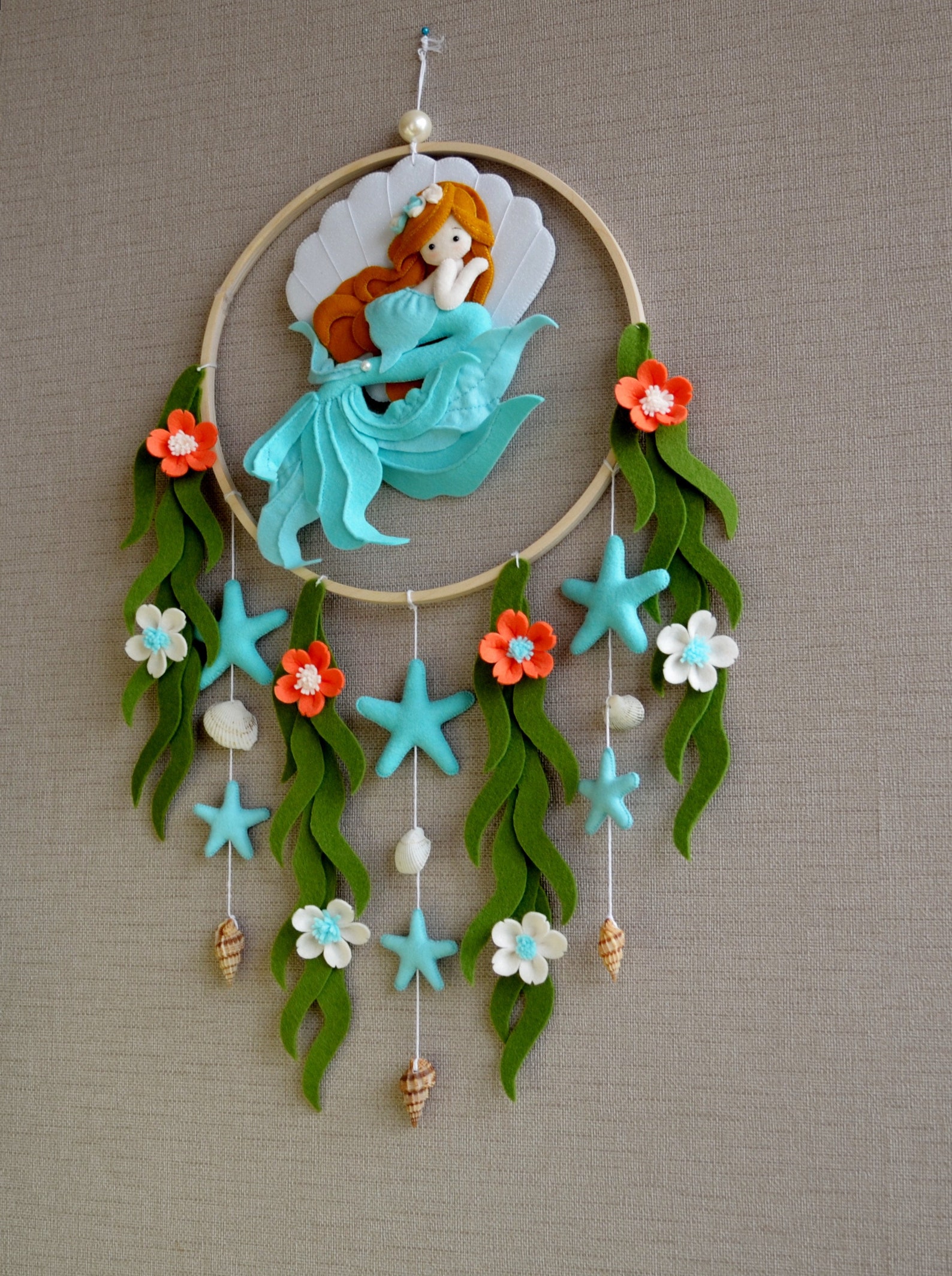 Mermaid Mobile, Baby Girl Mobile, Mermaid Ornament, Crib Mobile ...