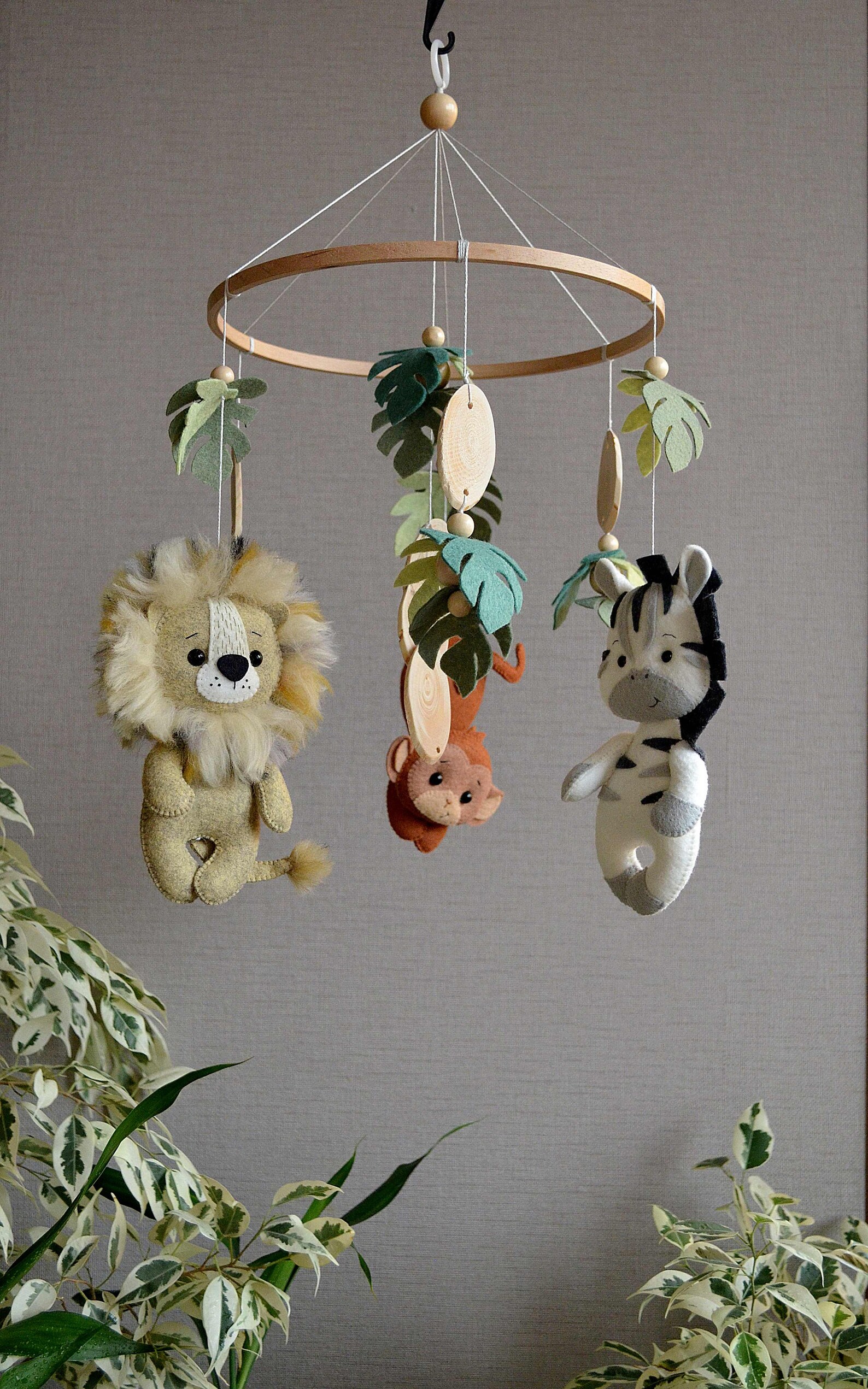 Safari Baby Mobile, Jungle Mobile, Safari Baby, Jungle Nursery, Nursery ...
