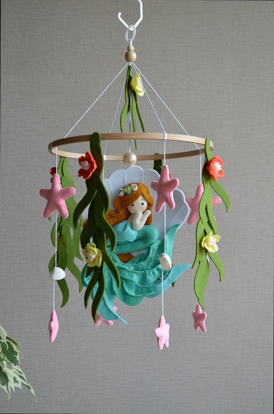 Baby Mobile Mermaid Nursery, Mermaid Baby Shower, Baby Girl Mobile ...