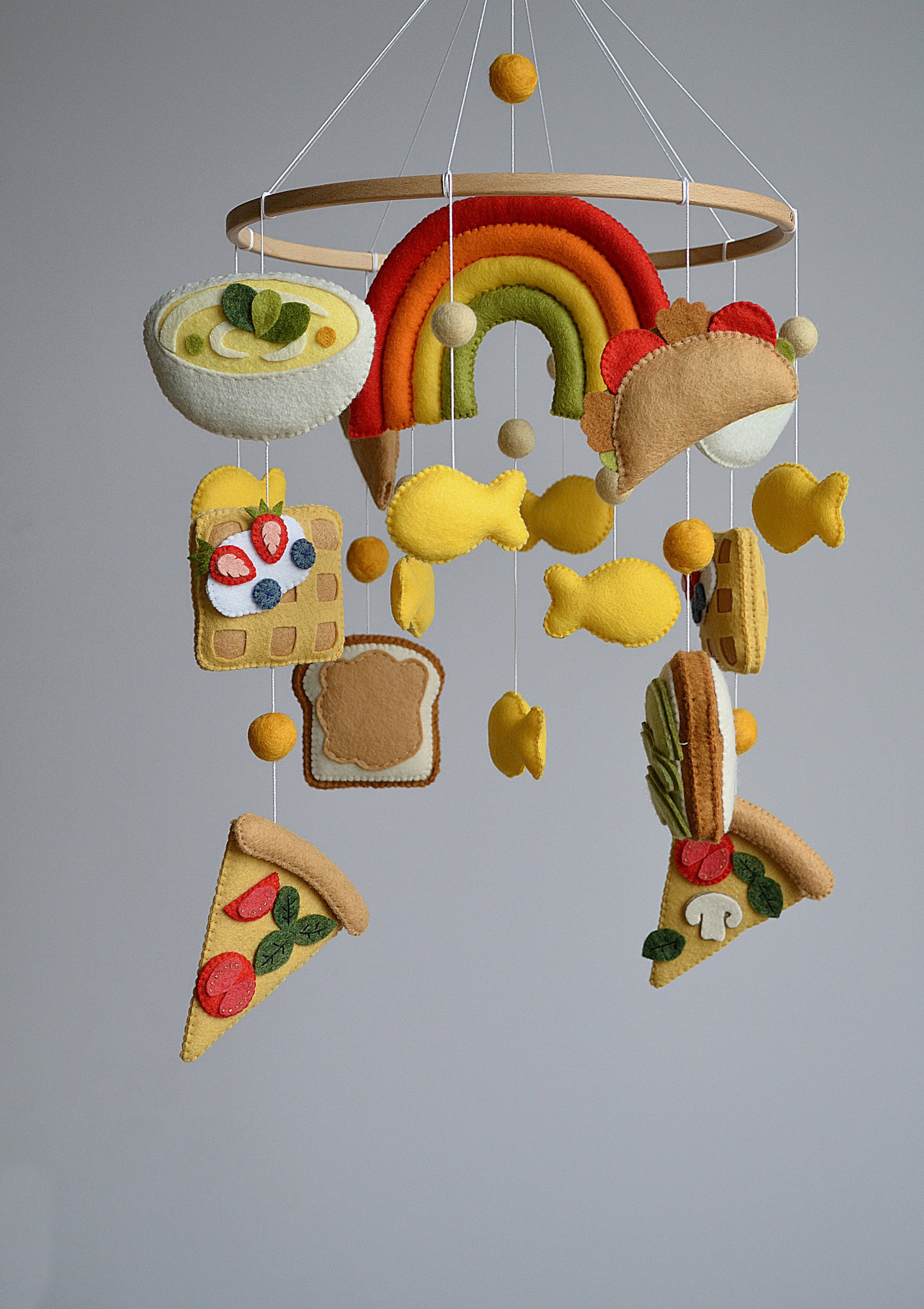 Pizza Baby Mobile, Tacos, Burritos, Bread Toast, Waffles, Mobile to the ...