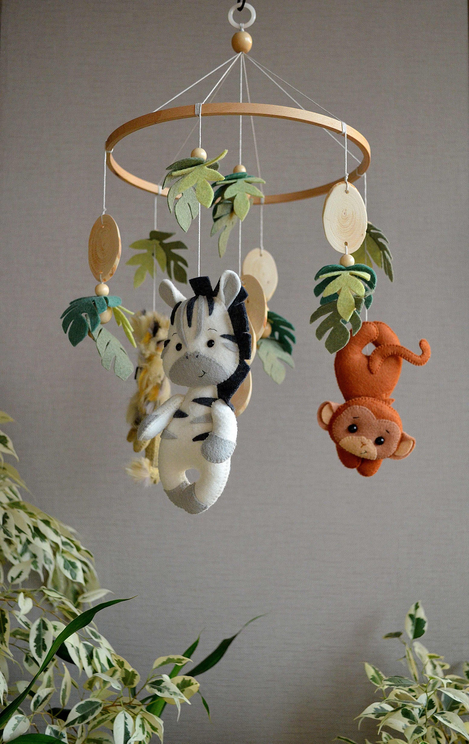 Safari Baby Mobile, Jungle Mobile, Safari Baby, Jungle Nursery, Nursery ...