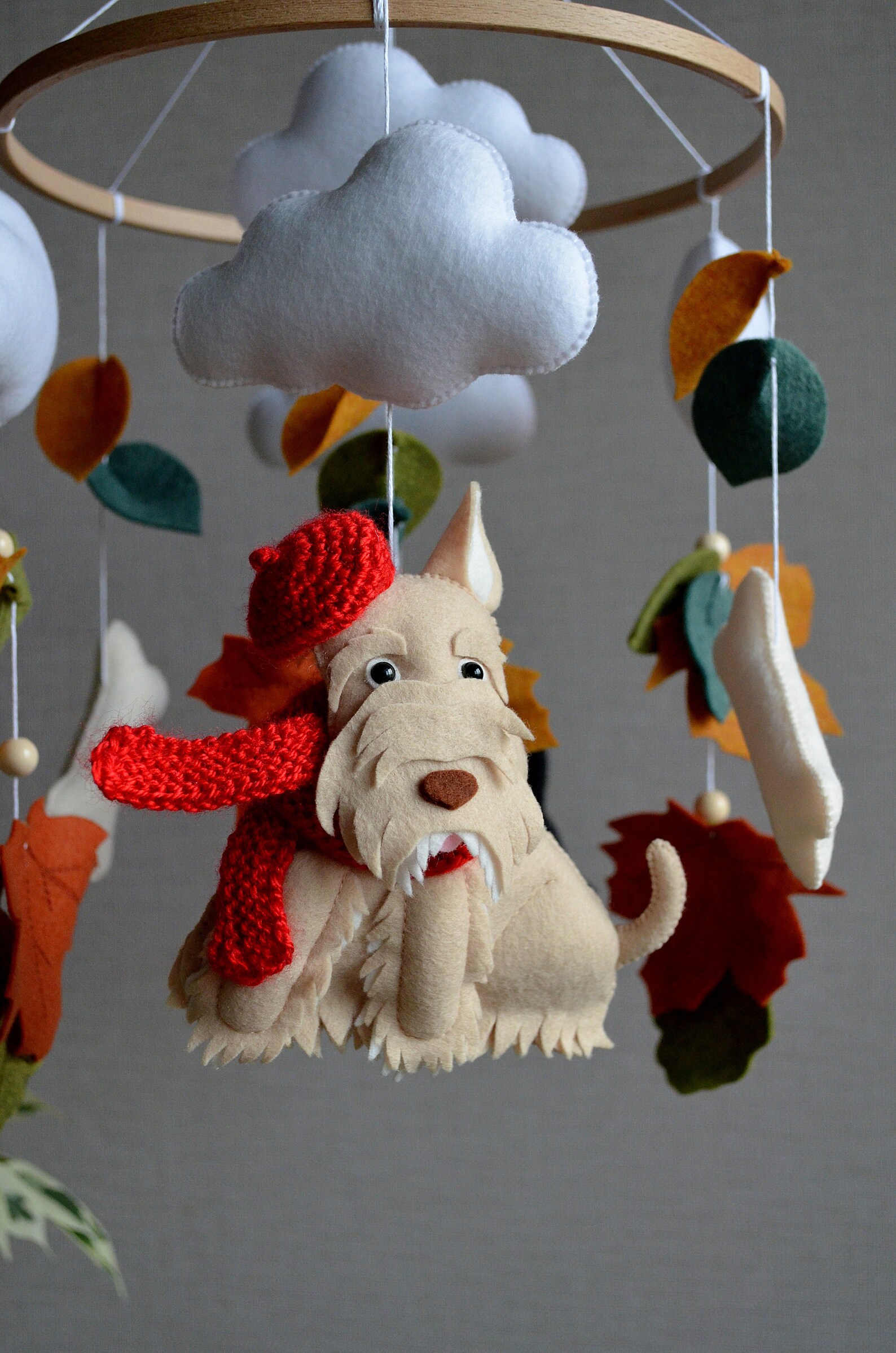 Dogs Baby Mobile. Dogs Mobile From Felt. Scotch Terrier Yorkshire ...