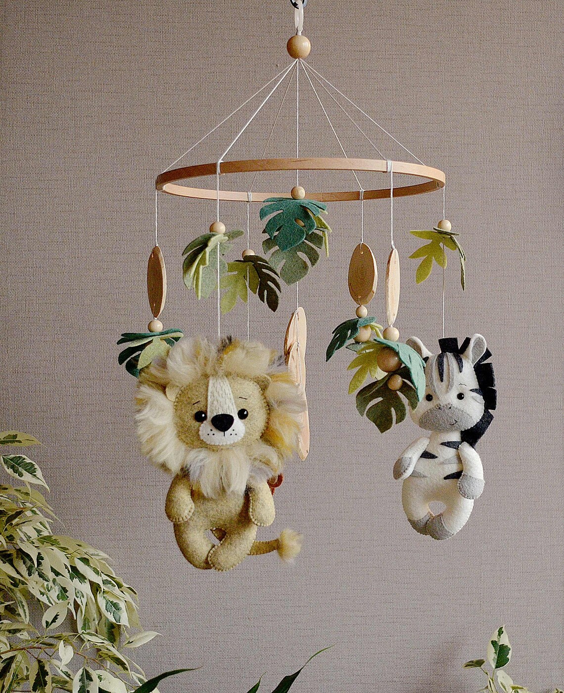 Safari Baby Mobile, Jungle Mobile, Safari Baby, Jungle Nursery, Nursery ...