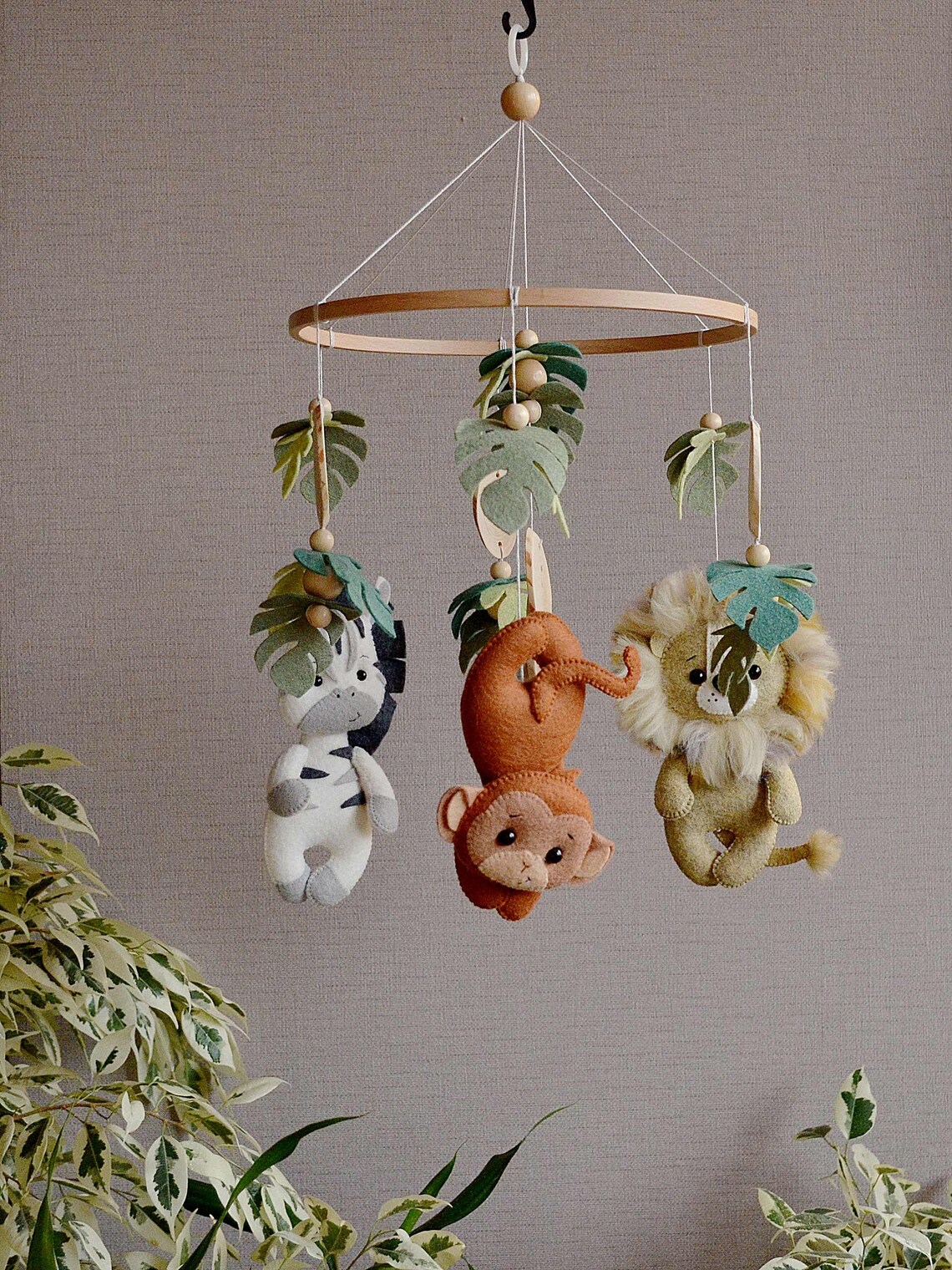Safari Baby Mobile, Jungle Mobile, Safari Baby, Jungle Nursery, Nursery ...