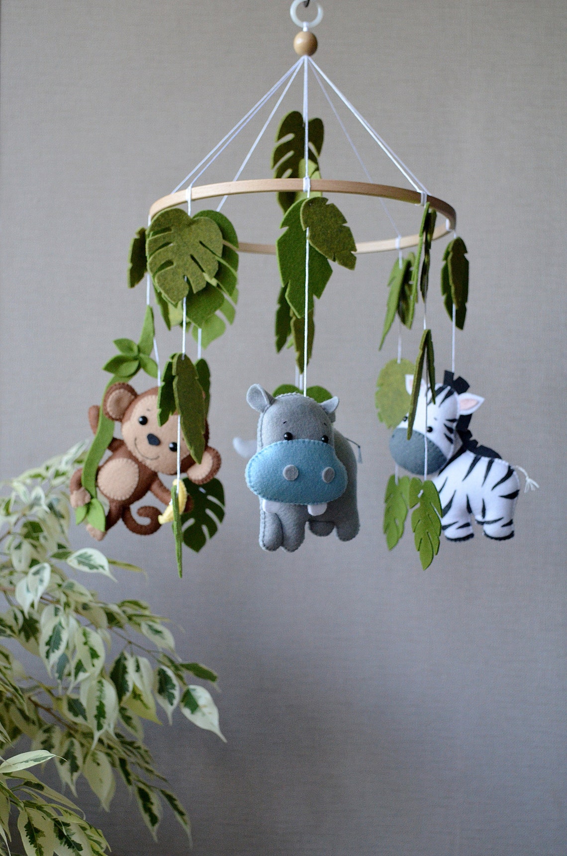 Safari Mobile Safari Animals Toys Monkey Hippopotamus - Etsy