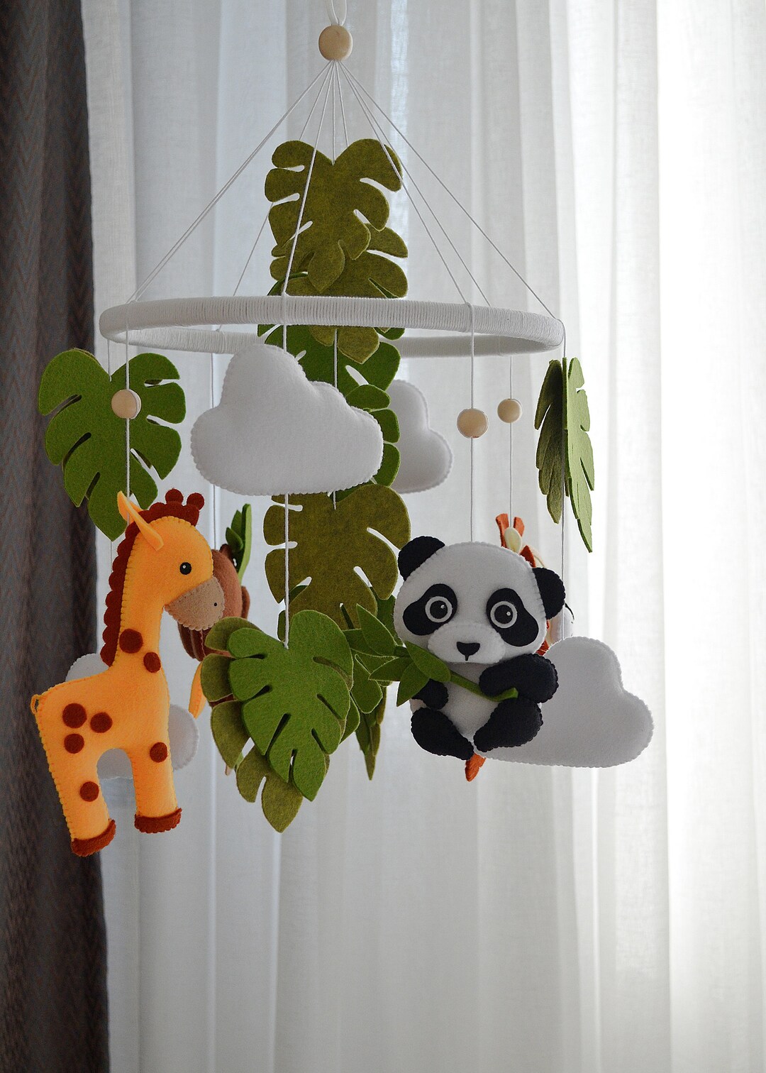 Safari Baby Mobile, Crib Mobile, Lion Baby Mobile, Giraffe Baby Mobile ...