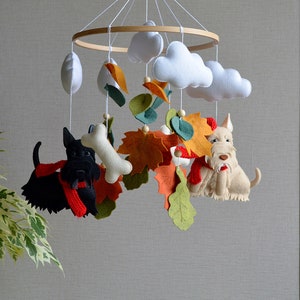 Dogs Baby Mobile. Dogs Mobile From Felt. Scotch Terrier Yorkshire ...
