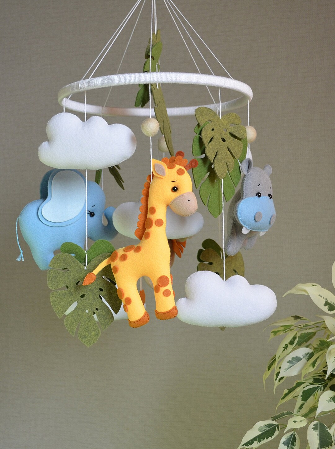 Safari Baby Mobile, Crib Mobile, Lion Baby Mobile, Giraffe Baby Mobile ...