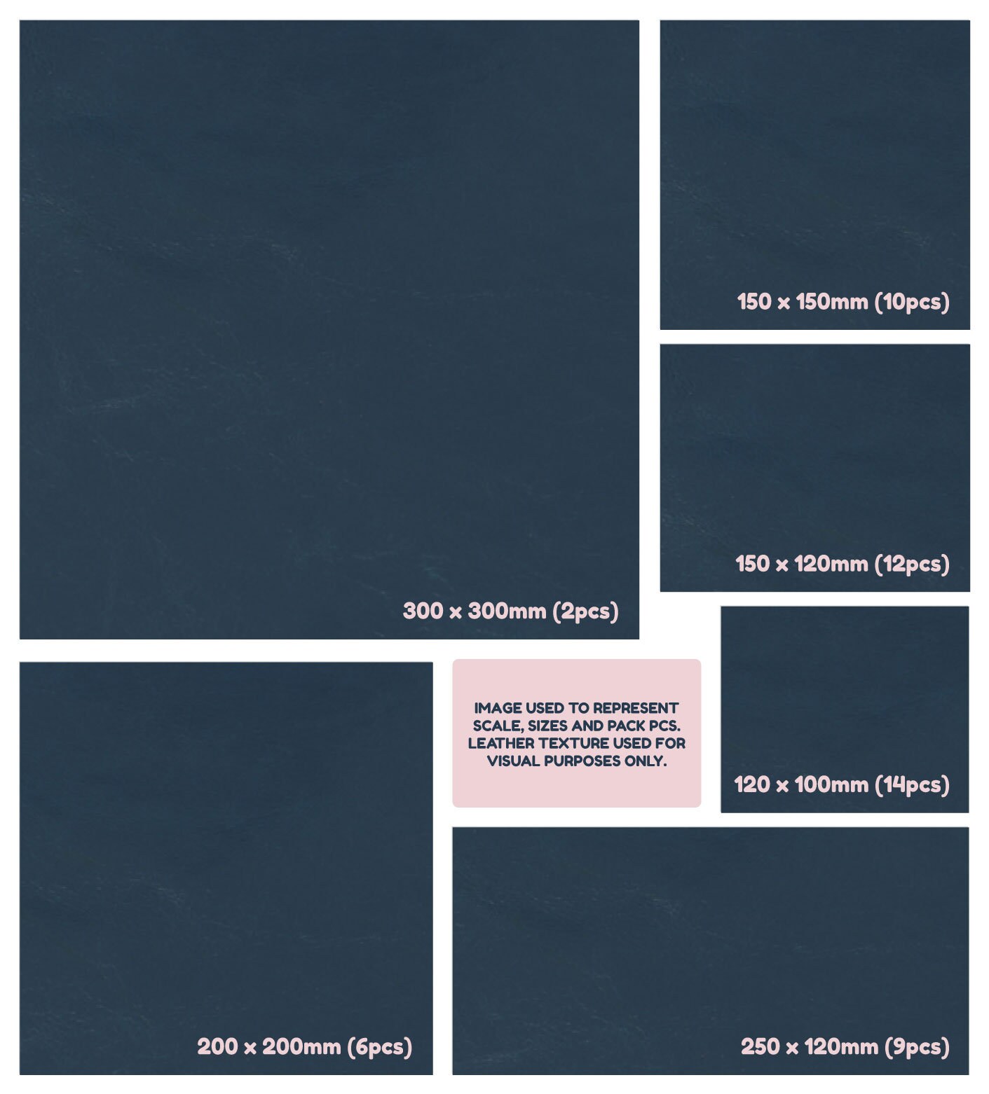 Pack 4 Leather Pieces 5 Different Pack Sizes Various | Etsy UK