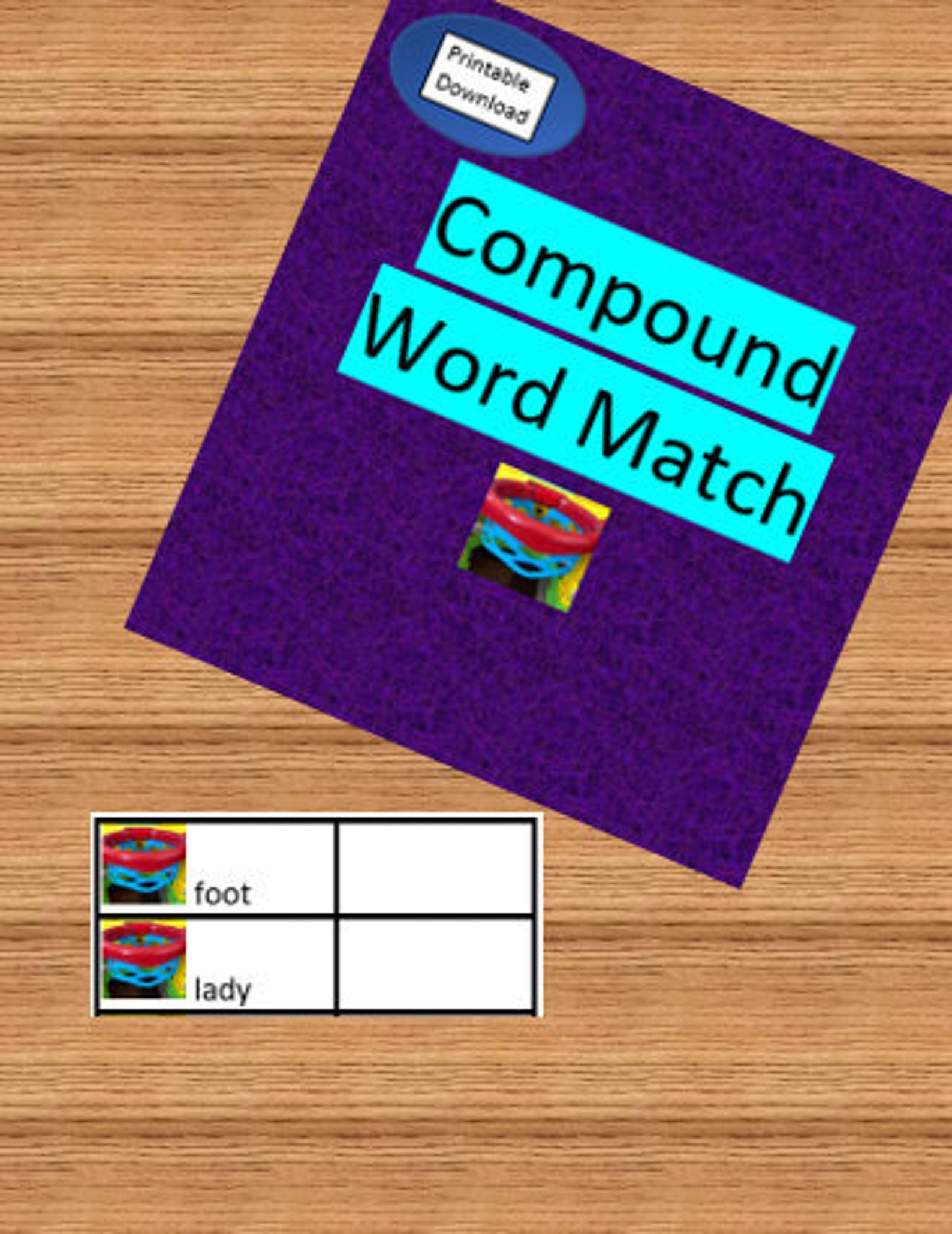Compound Words Reading Game Printable 1st Grade To 4th Etsy Compound Words Reading Game Printable 1st Grade To 4th Etsy