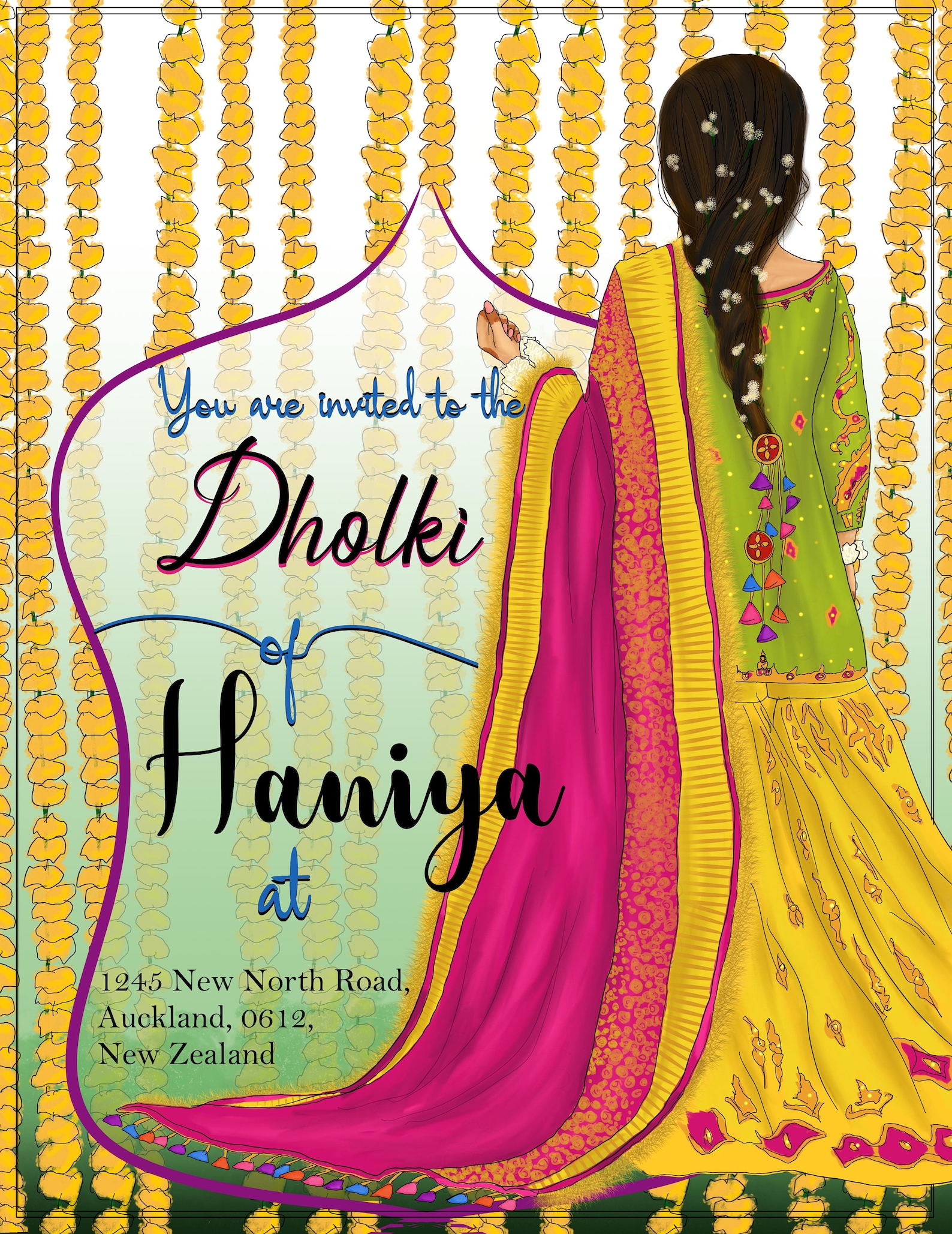 Dholki Invitation Mehndi Night Invitations Bollywood Etsy