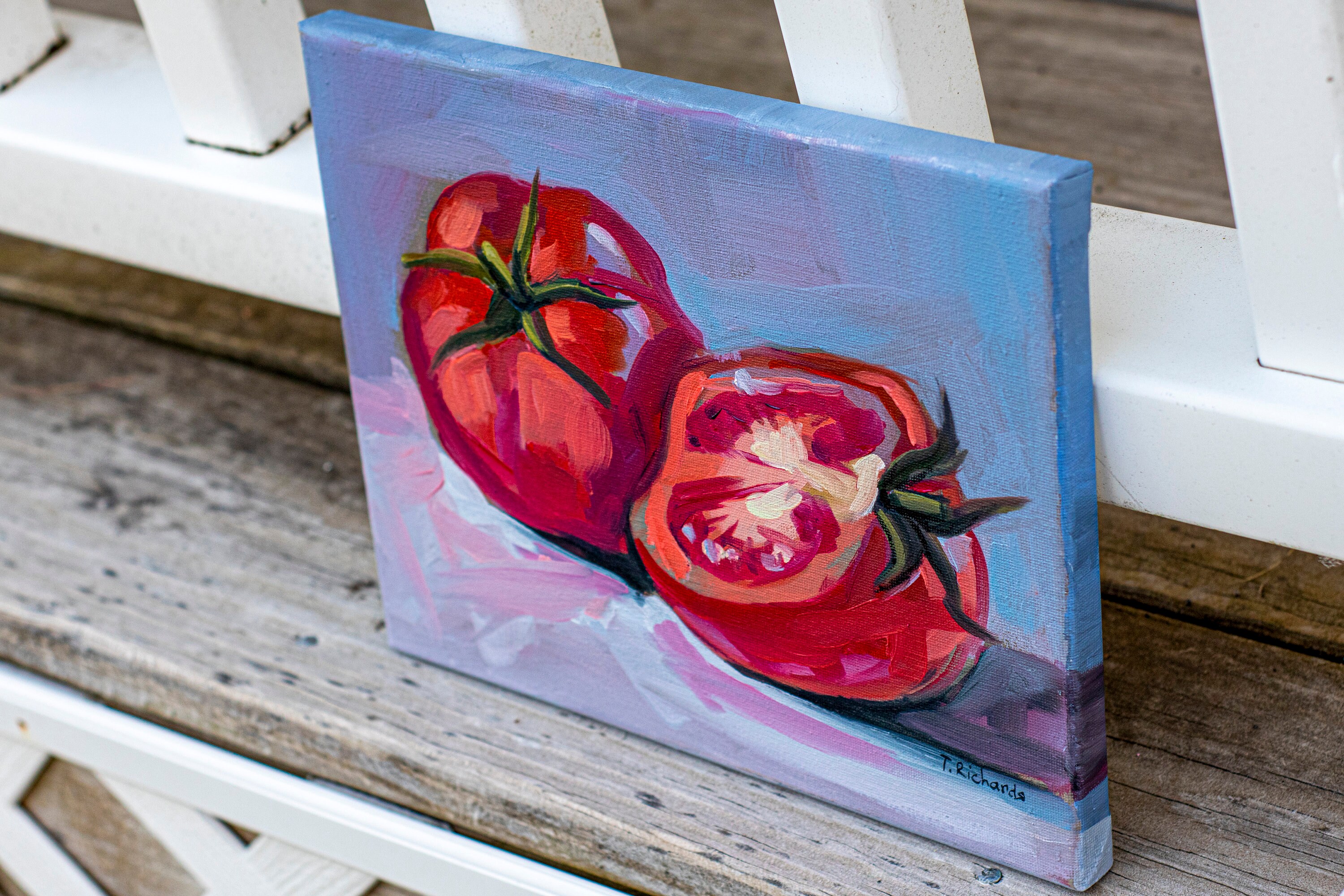 Tomatoes Painting ORIGINAL Art Food Artwork Kitchen Wall Art - Etsy