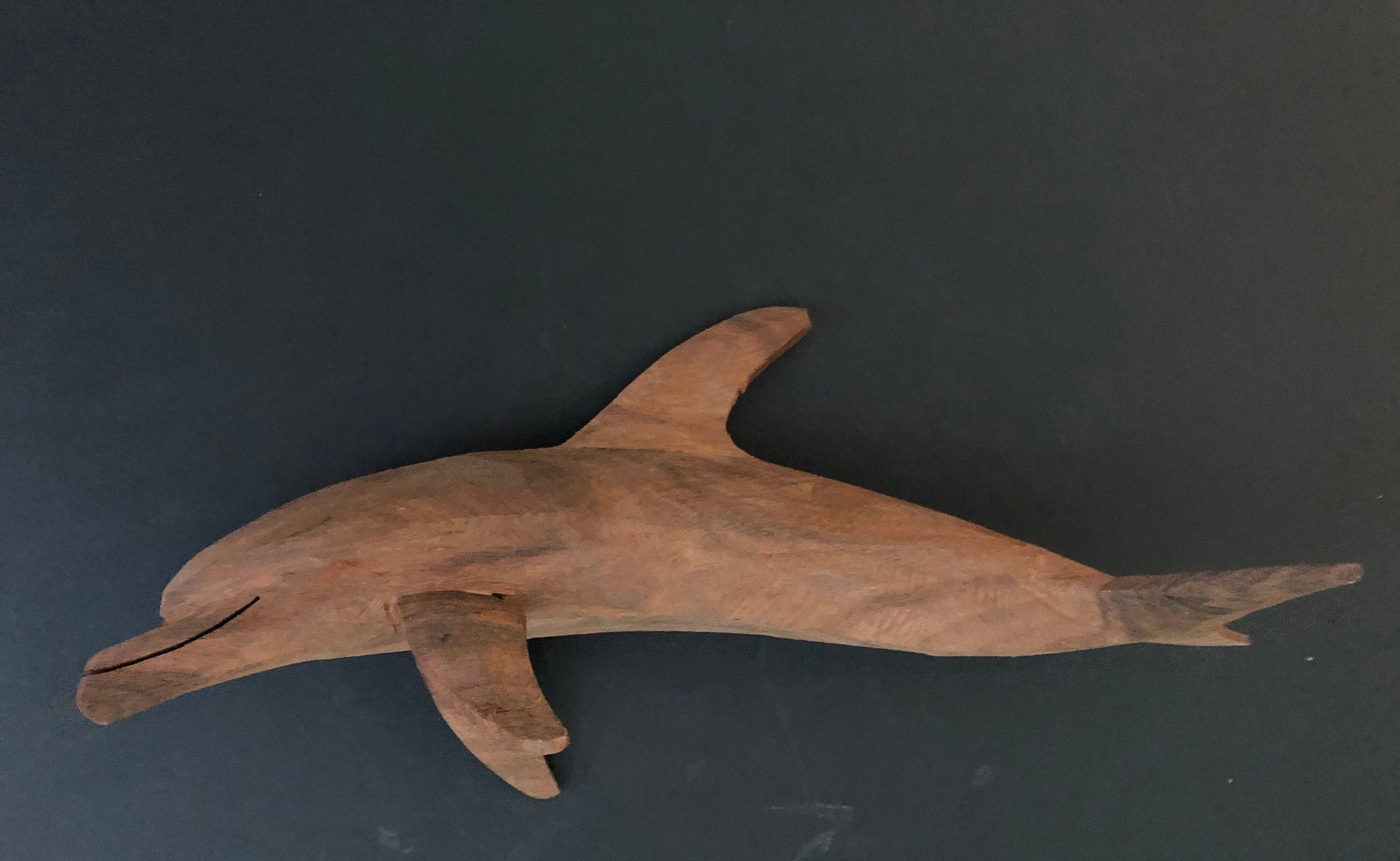 Hand-carved Wooden Central American Dolphin | Etsy