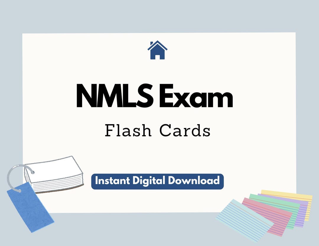 SAFE Mortgage Loan Originator NMLS Exam Flash Cards 2025 - Etsy