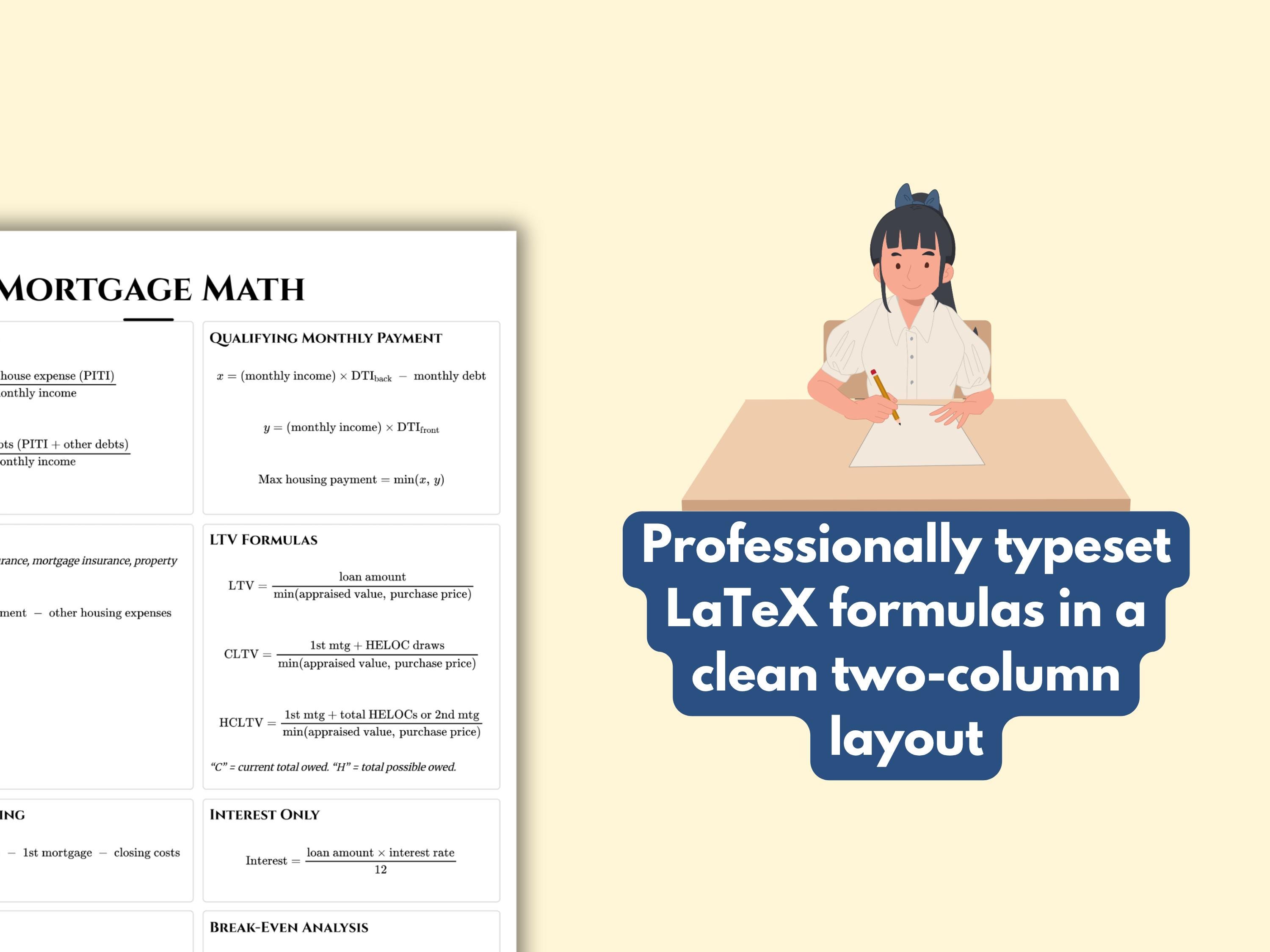 Mortgage Exam Math Reference PDF | Instant Math Guide for Loan Officers ...