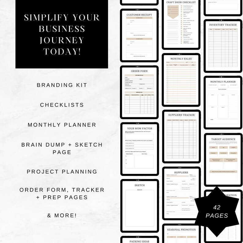 Digital Small Business Planner, Printable Business Planner, Planner for ...