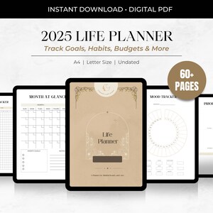 2025 Digital Life Planner, Undated Life Planner, Digital PDF ...
