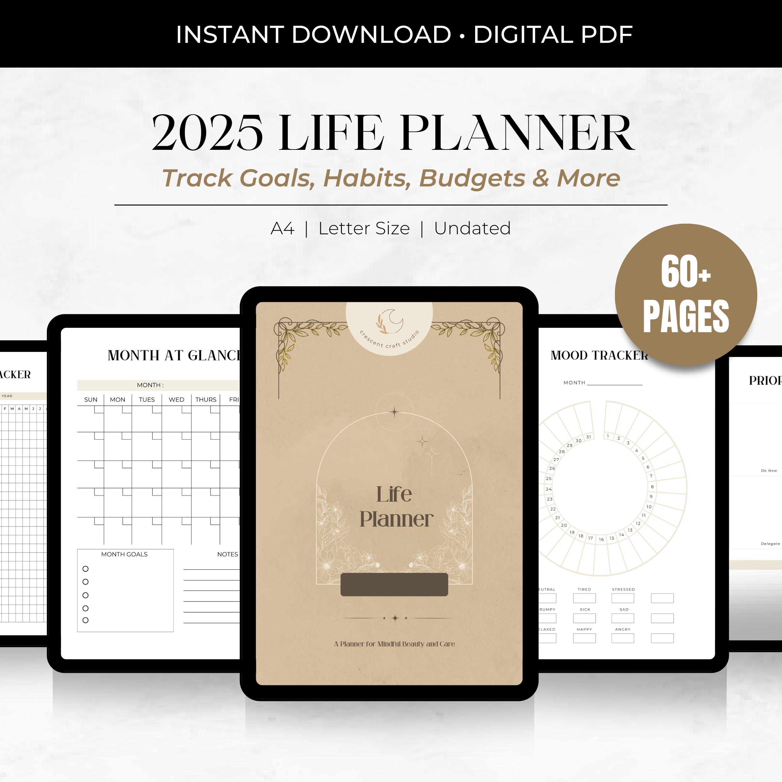 2025 Digital Life Planner, Undated Life Planner, Digital PDF ...