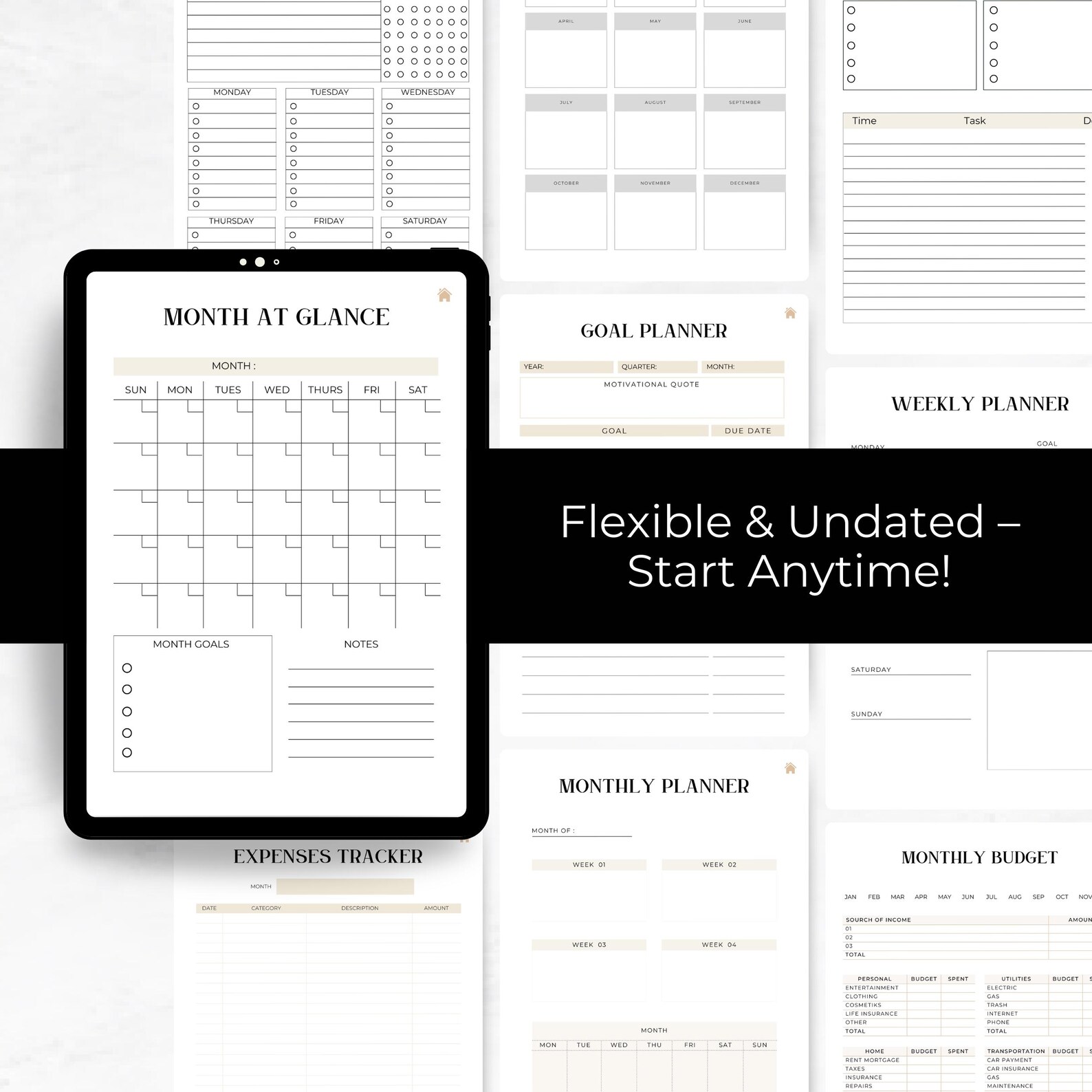 2025 Digital Life Planner, Undated Life Planner, Digital PDF ...