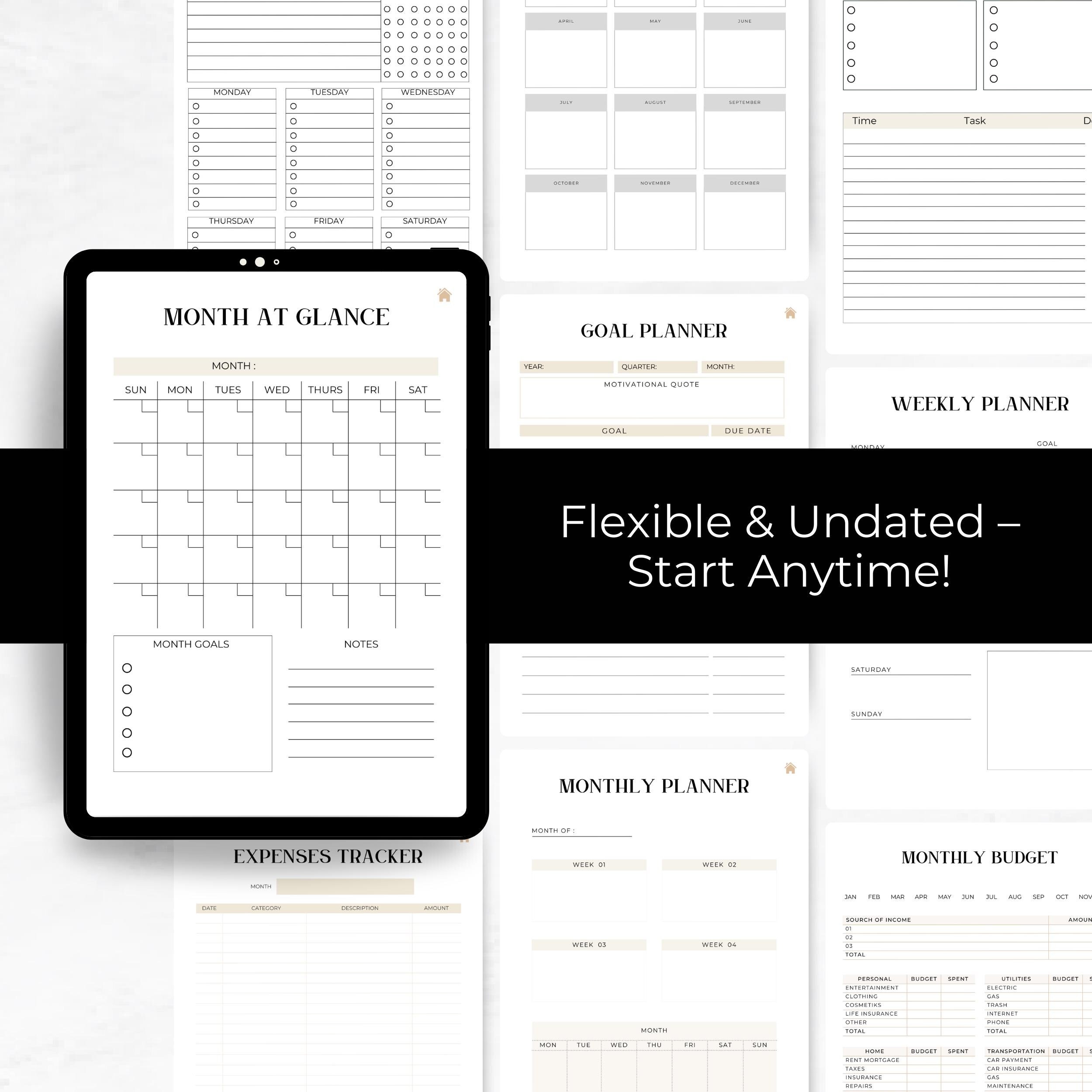 2025 Digital Life Planner, Undated Life Planner, Digital PDF ...