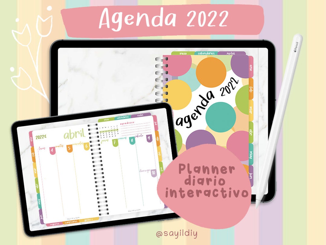 Digital Agenda 2022 in Spanish - Etsy