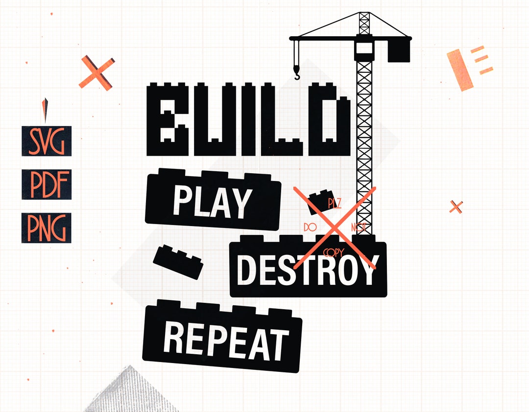 Bricks Game Quotes, Constructor SVG, Constructor Clipart, Eat Sleep ...